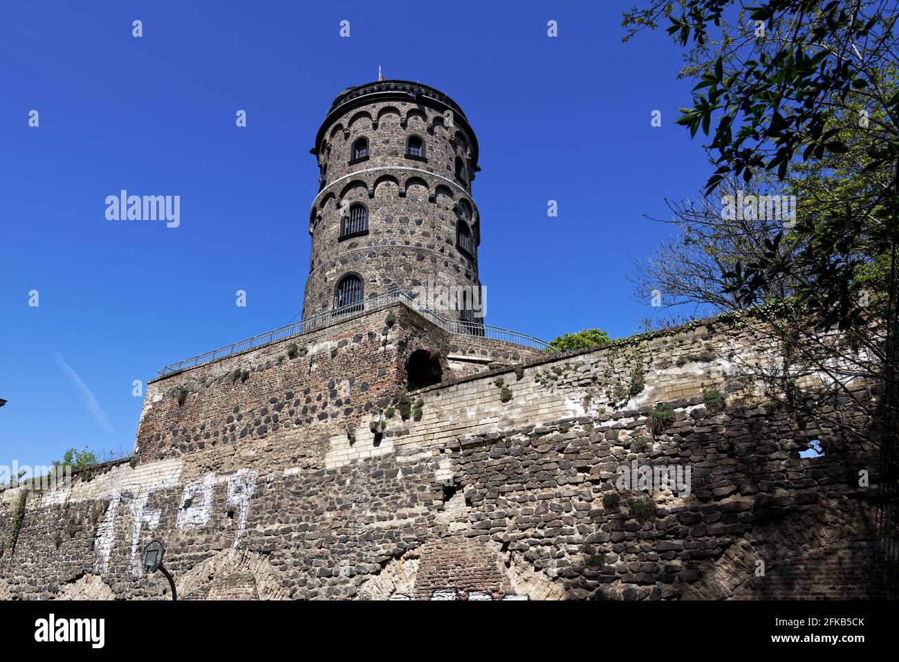 the bottmuehle, former windmill on the wall of the medieval cologne ...