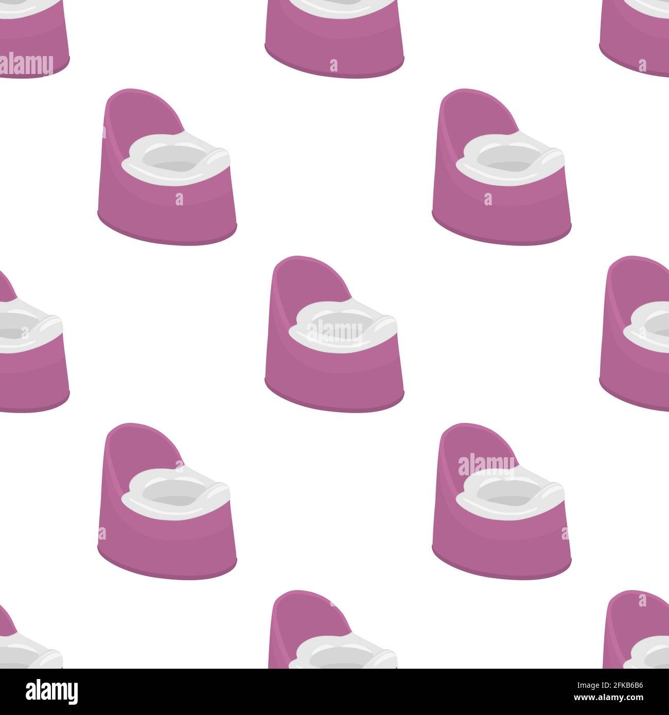 Abstract seamless plastic baby pots with comfortable handle, kid potty ...