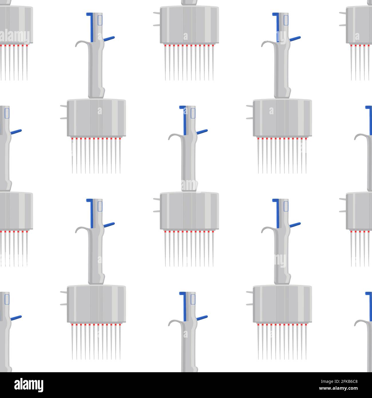 Abstract seamless medical pipette, dropper for laboratory on white ...