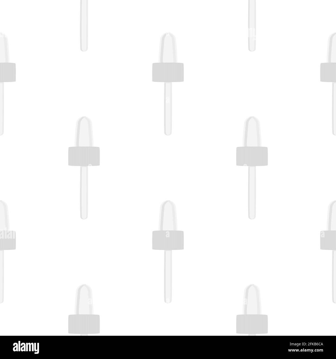 Abstract seamless medical pipette, dropper for laboratory on white ...