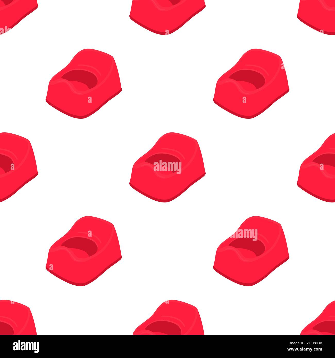 Abstract seamless plastic baby pots with comfortable handle, kid potty ...