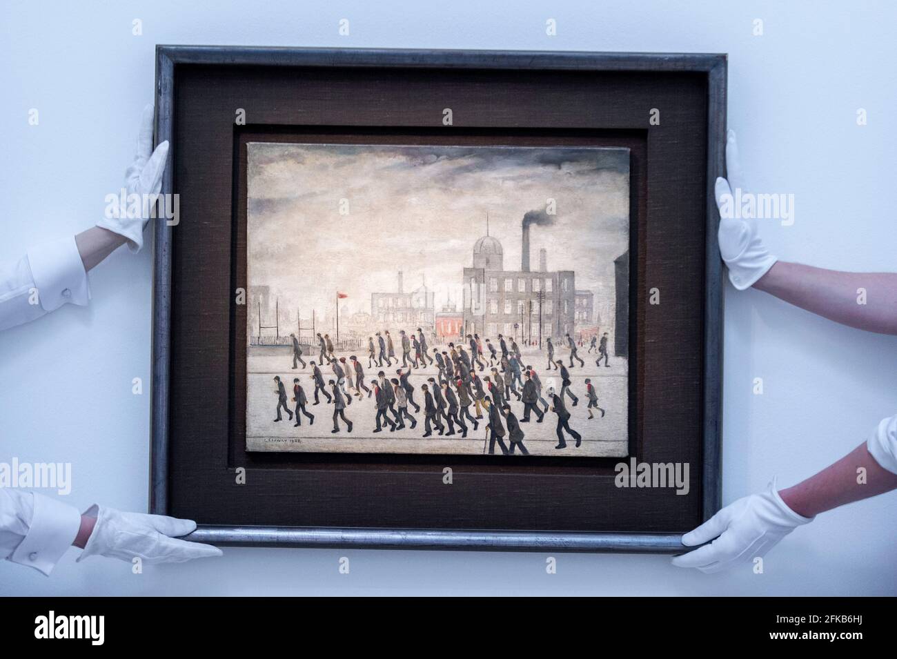 L s lowry going to the match hi-res stock photography and images - Alamy