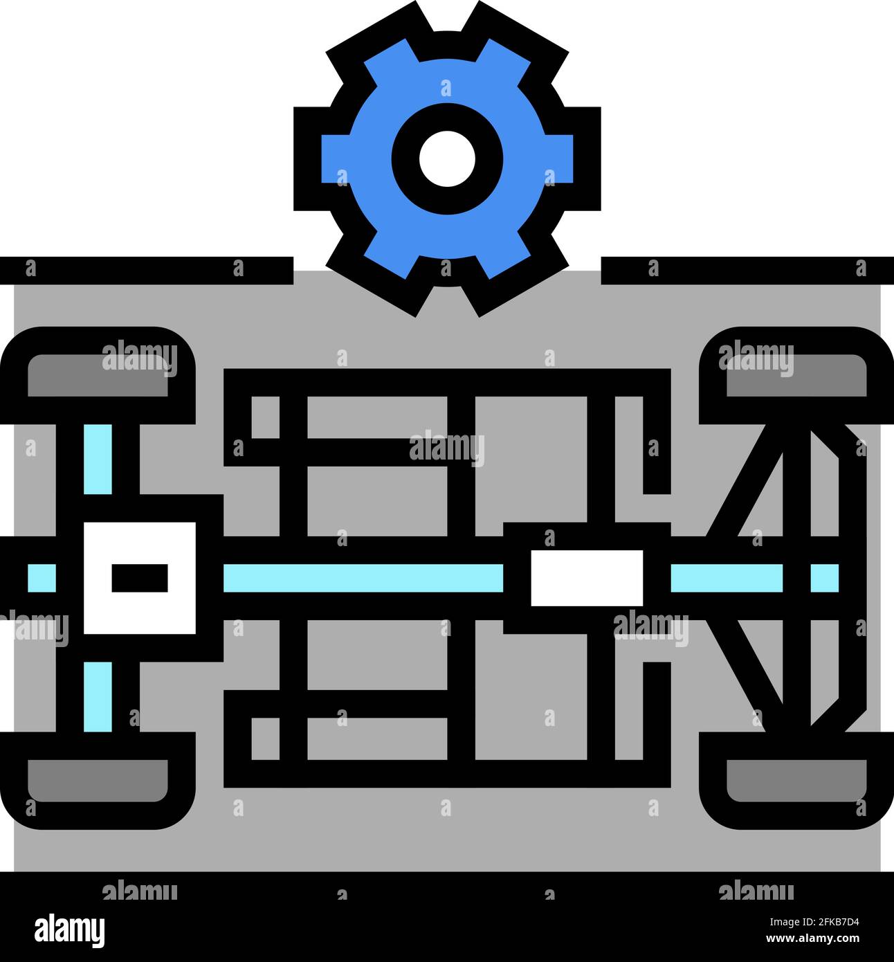 chassis selection car color icon vector illustration Stock Vector Image ...