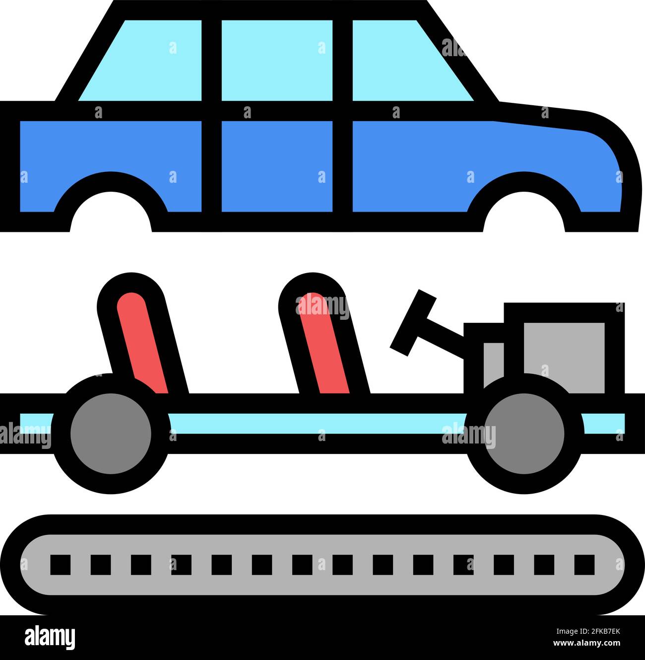 Car assembly line painting Stock Vector Images - Alamy