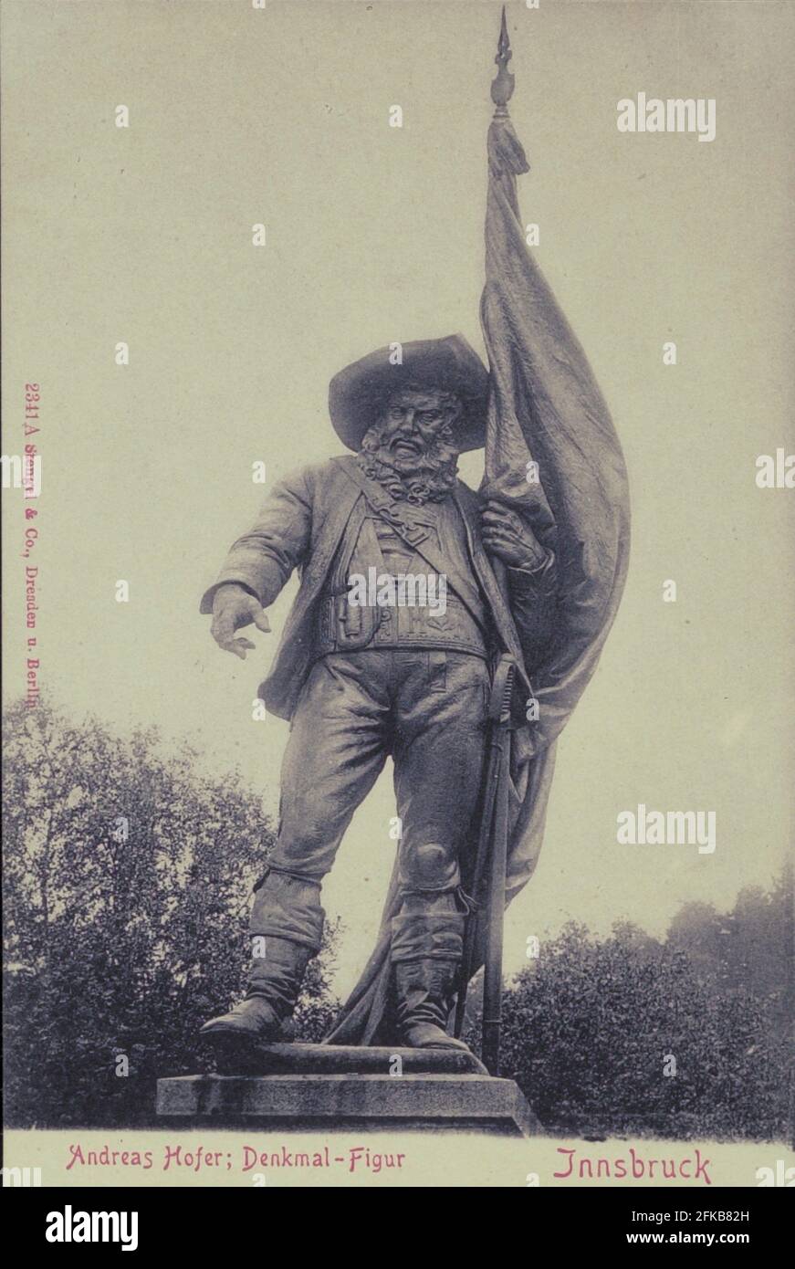 Statue of Andreas Hofer, a Tyrolean National hero, in Innsbruck ...