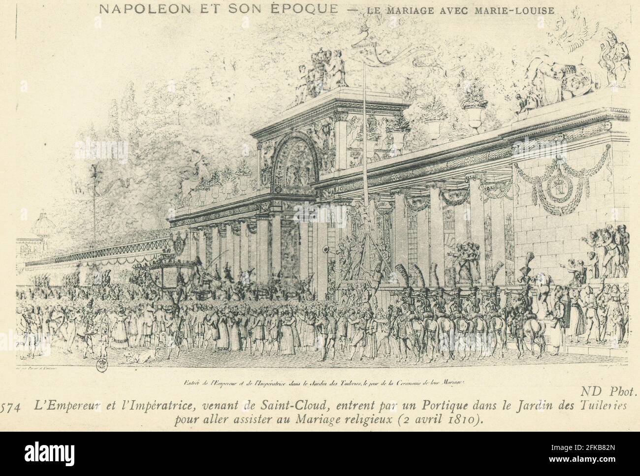 Marriage ceremony of Napoleon I and Marie-Louise de Habsbourg 2nd April ...