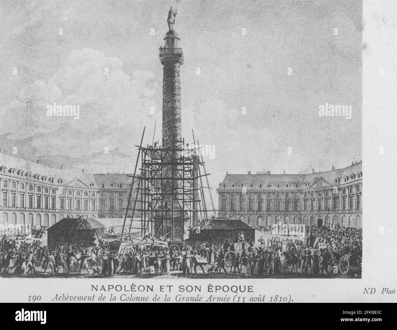 Completion of the Column of the Grande Armée, on the day of Saint ...