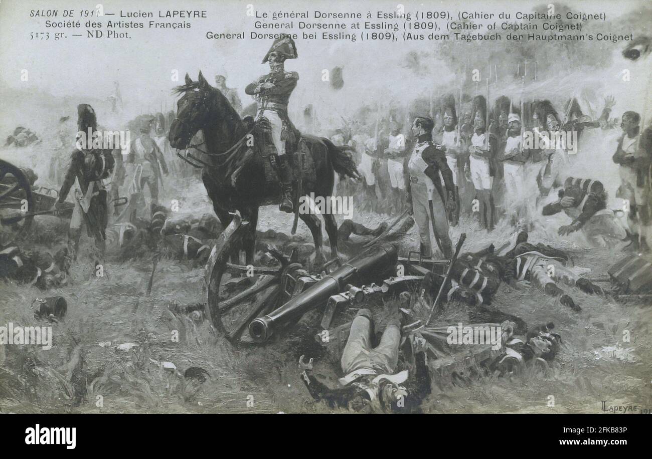 General Dorsenne at the Battle of Essling. 22nd May 1809 Paris ...
