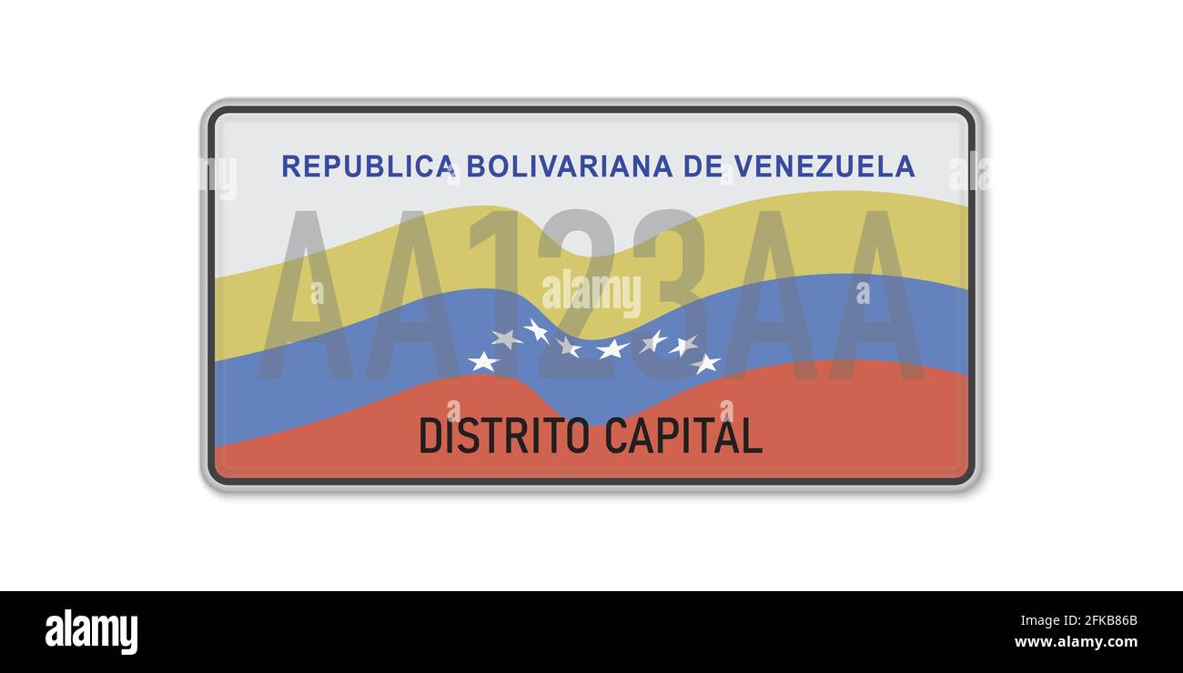 Venezuela license plate hi-res stock photography and images - Alamy