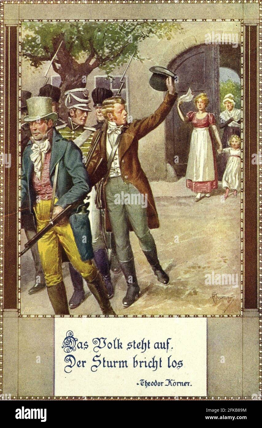 Saxony Campaign: soldiers departing for war. 1813 Paris, Fondation ...