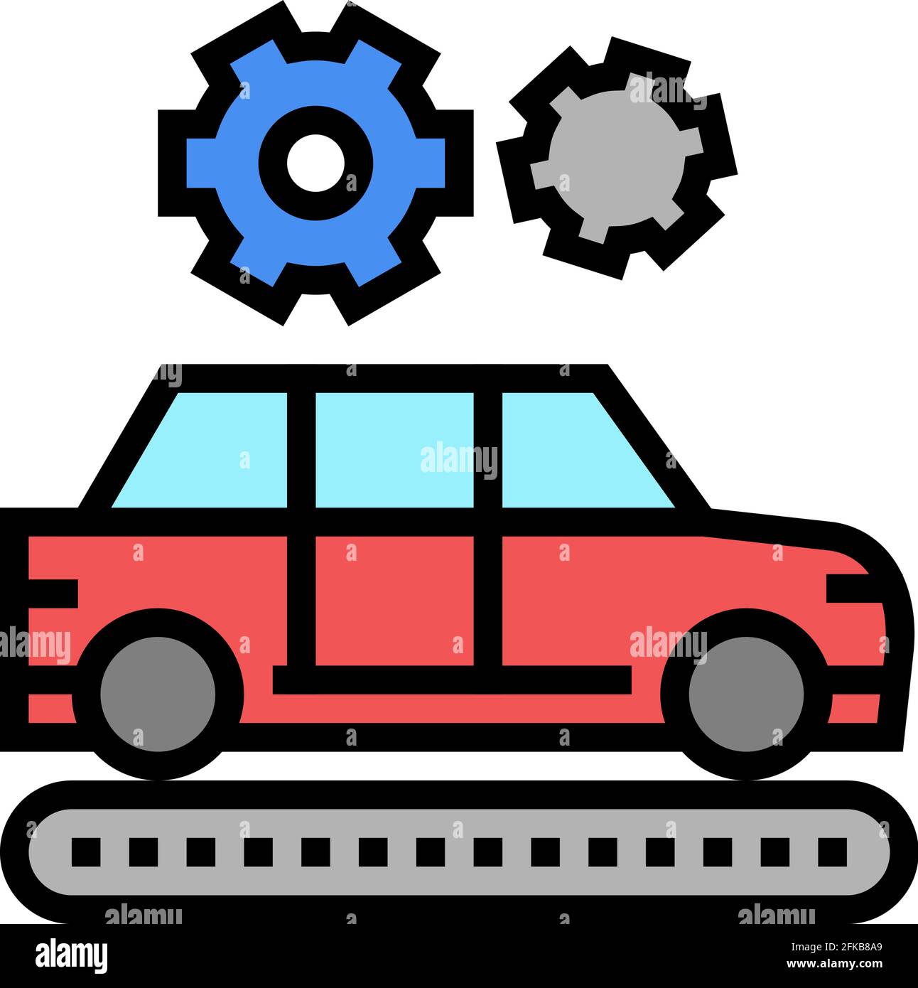 manufacturing car color icon vector illustration Stock Vector Image ...