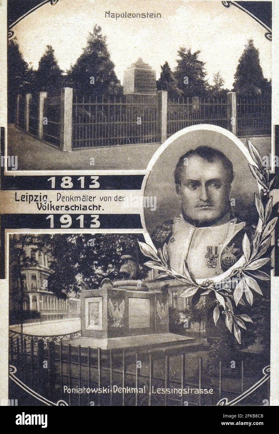 Commemorative monument: centenary of the Battle of Leipzig. Portrait of ...