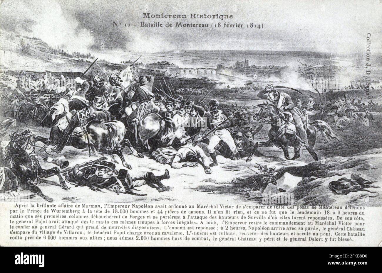 Battle of Montereau. France Campaign. January-March 1814 18th February ...