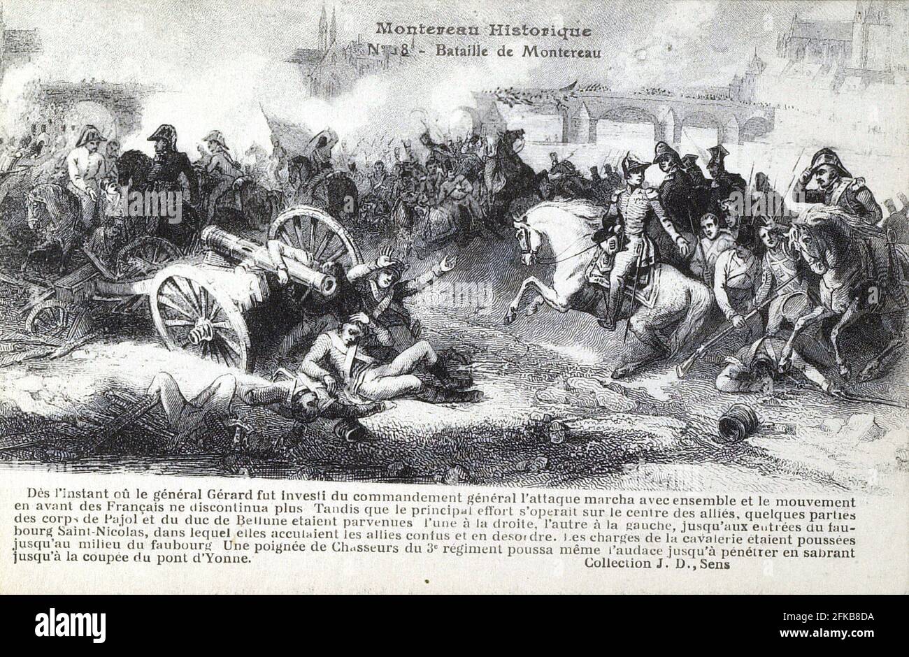 Battle of Montereau French campaign January-March 1814 February 18th ...