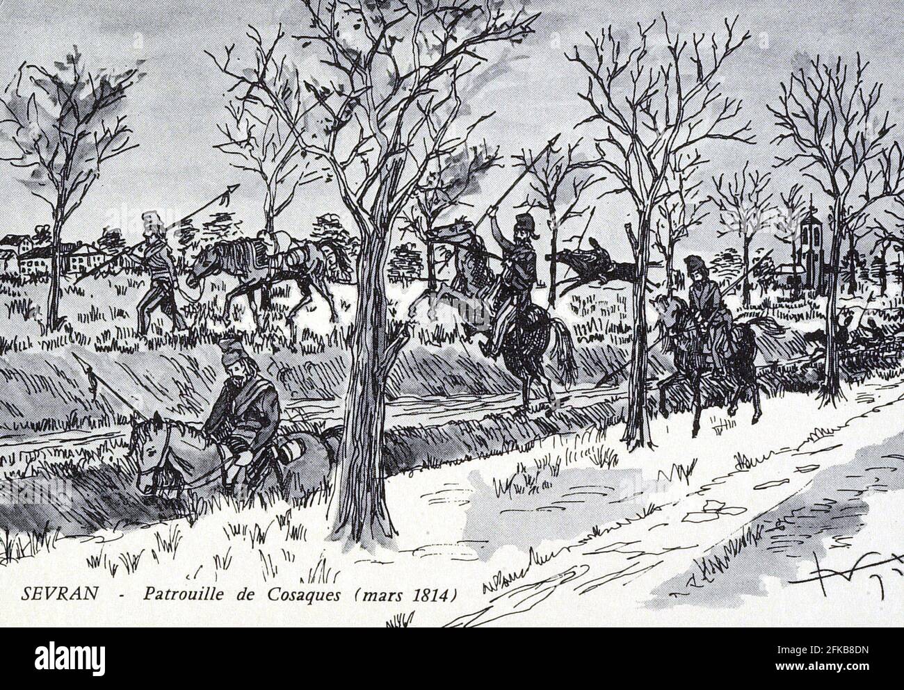 France Campaign: patrol of Cossaks (Russian soldiers) January-March ...