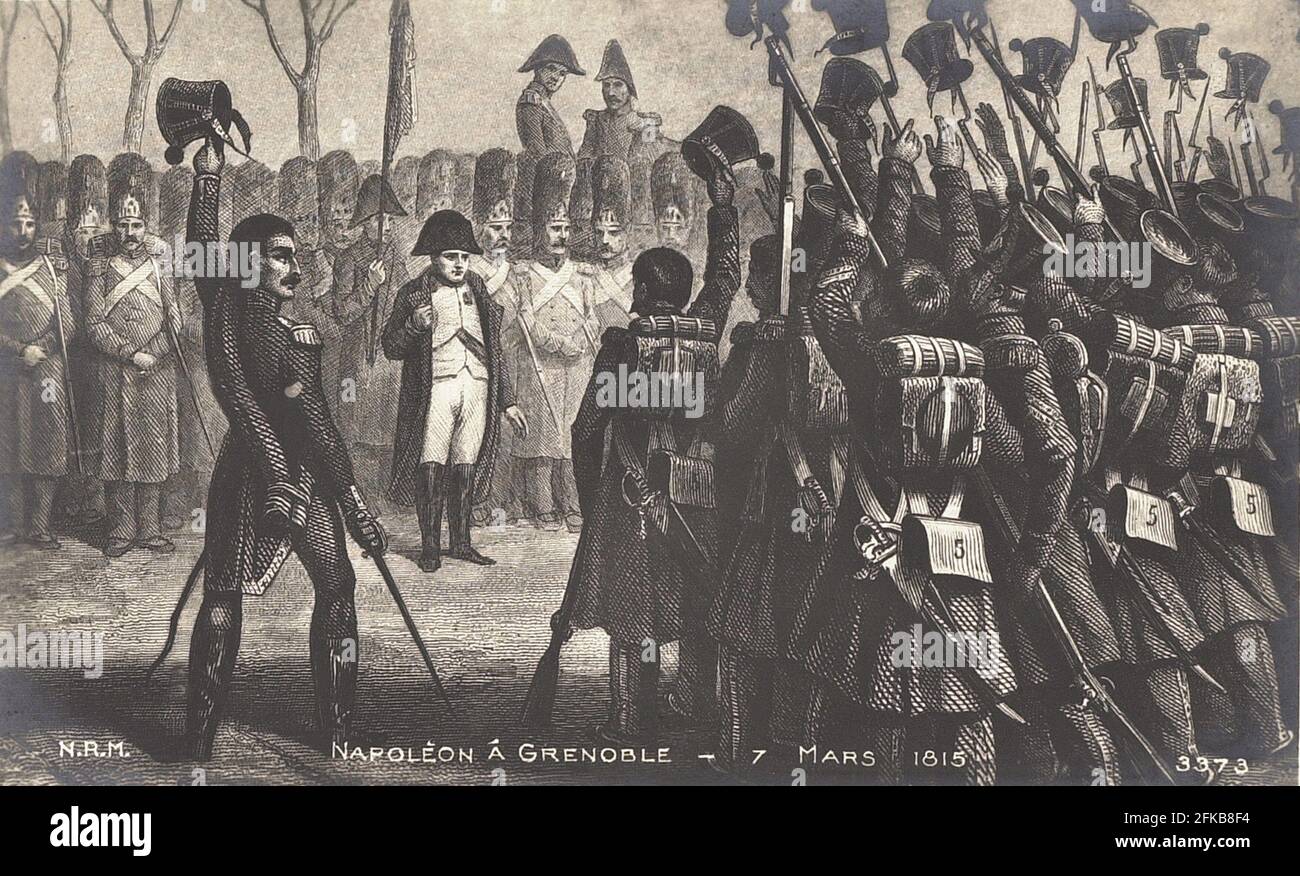Napoleon I's return from the Island of Elba. In Grenoble. 7th March ...