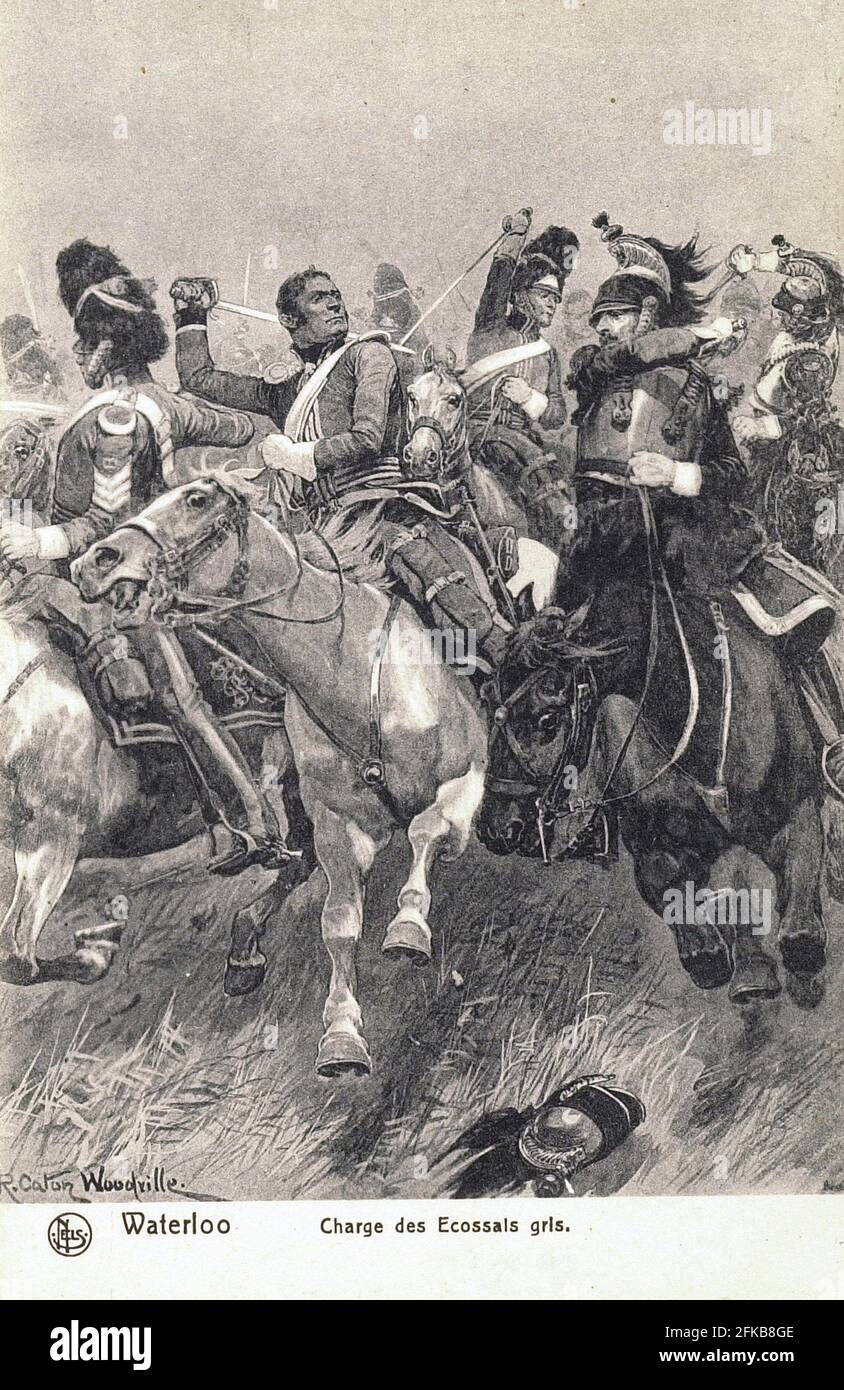 Battle of Waterloo: Scottish soldiers. 18th June 1815 Paris, Fondation ...