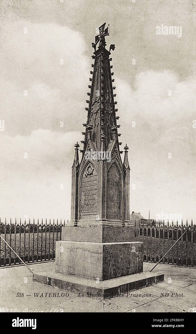 Waterloo: Prussian monument. 18th June 1815 Paris, Fondation Napoléon ...