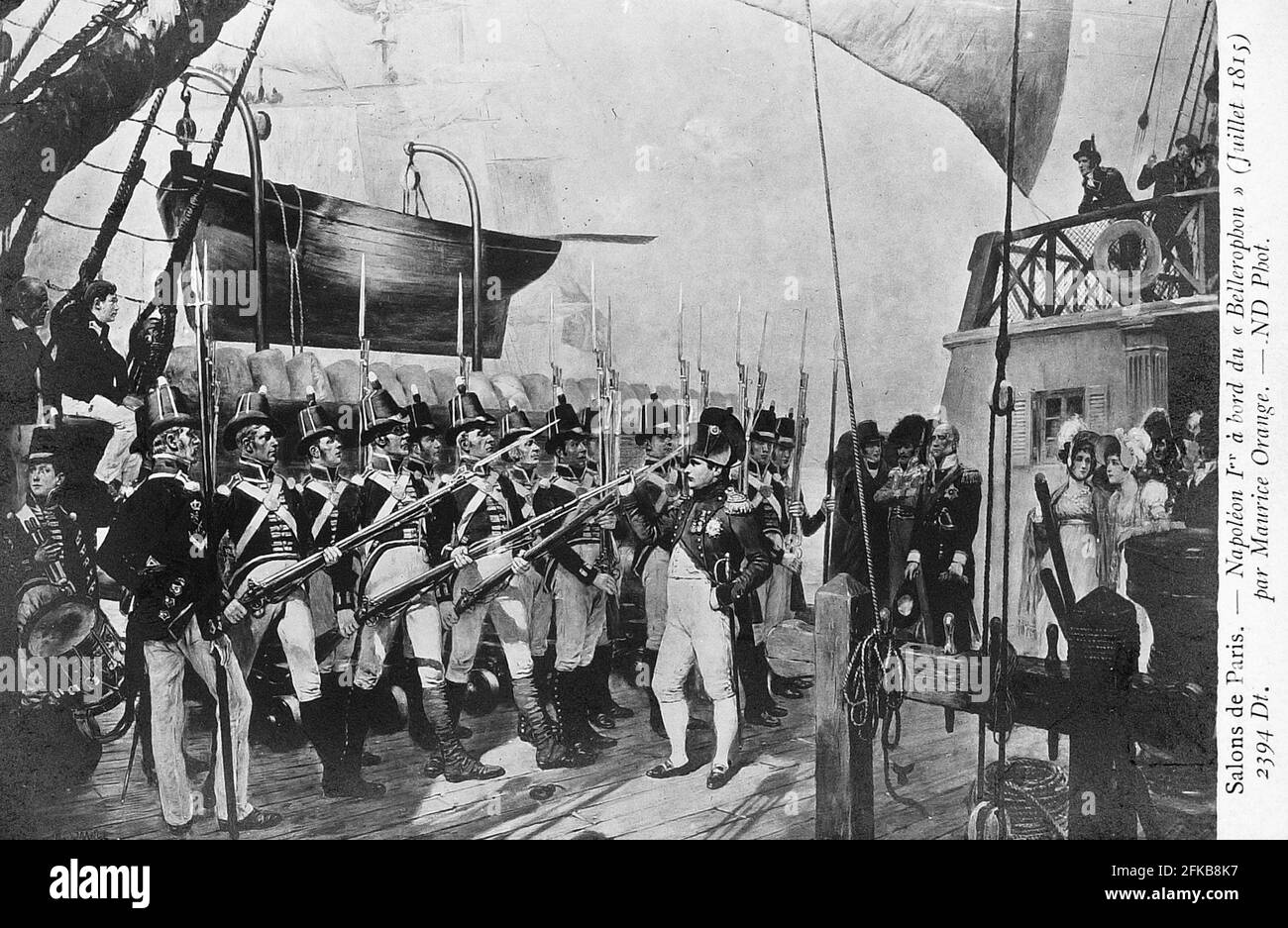 Napoleon I on board HMS Bellerophon. July 1815 Paris, Fondation ...