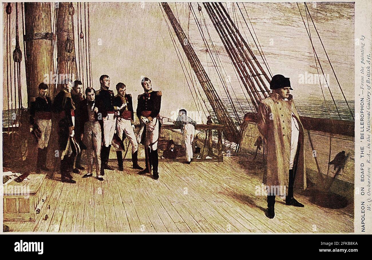 Napoleon I on board HMS Bellerophon. 1815 Paris, Fondation Napoléon ...