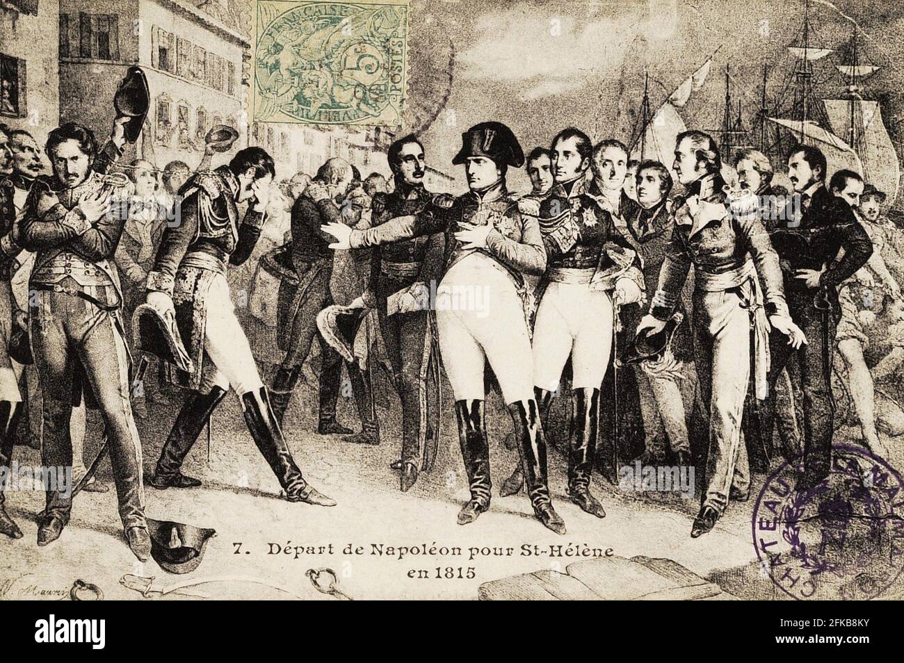 The Departure of Napoleon I to Saint-Helena. 1815 Paris, Fondation ...