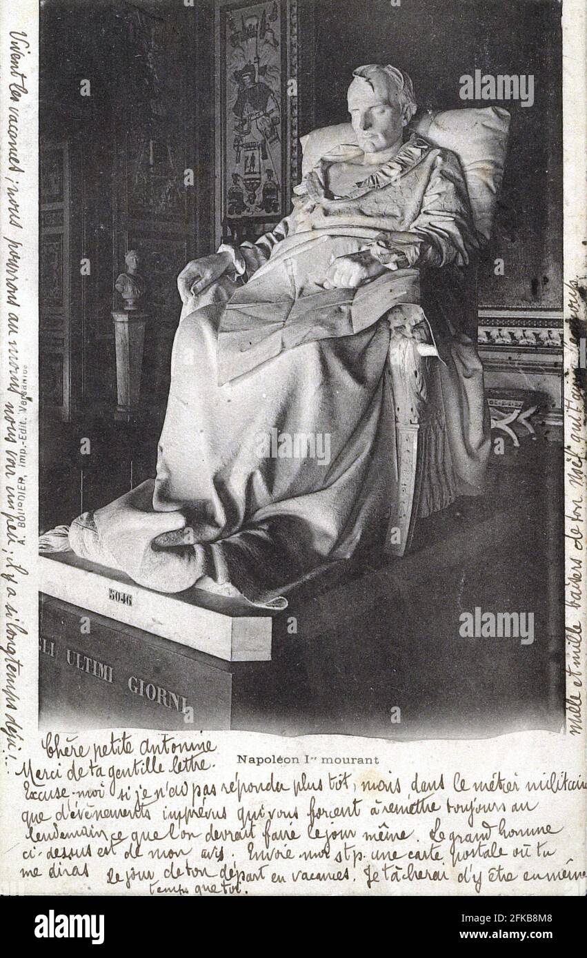 Napoleon I dying in Saint-Helena. 1815 Paris, Fondation Napoléon Stock ...