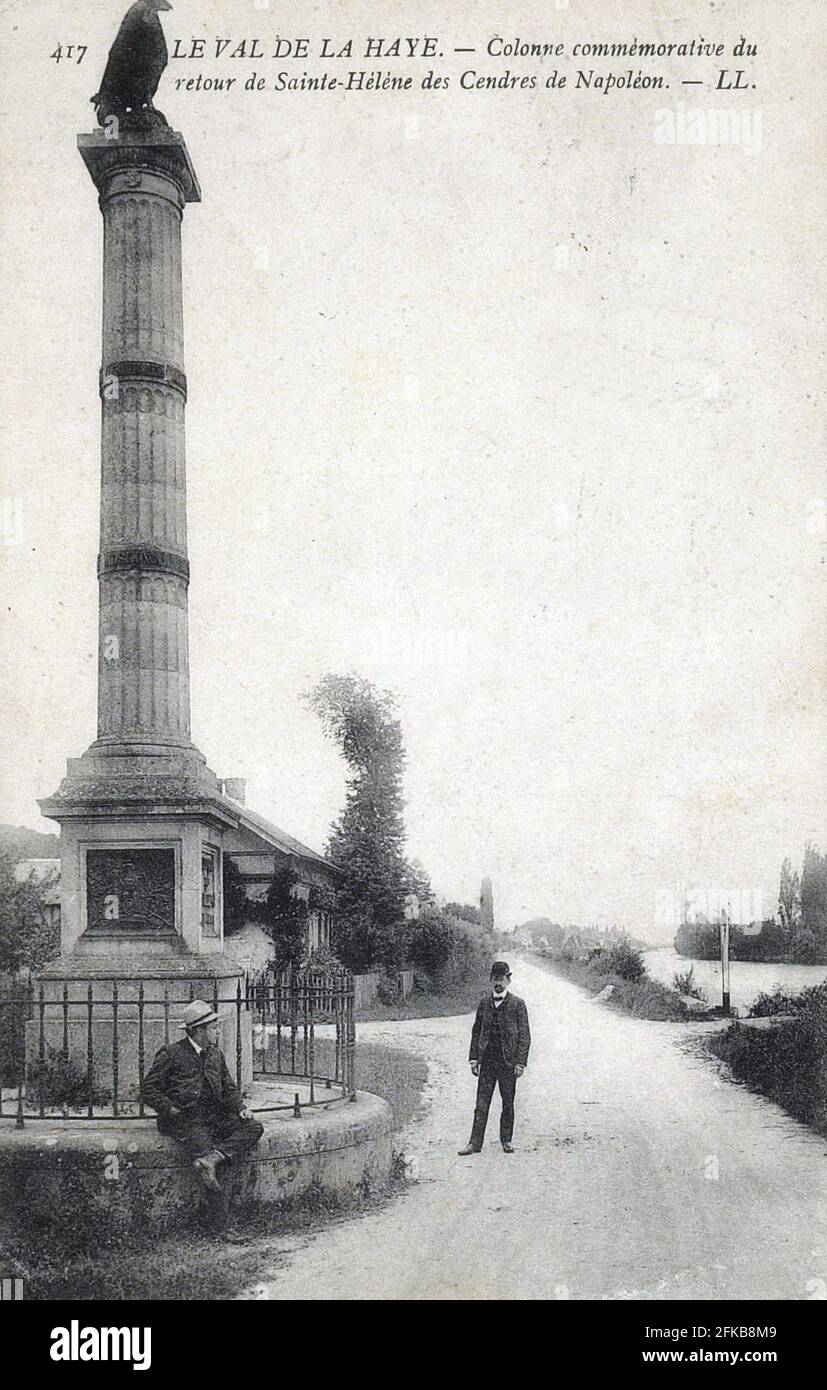 Le val de La Haye: commemorative column marking the return of Napoleon ...