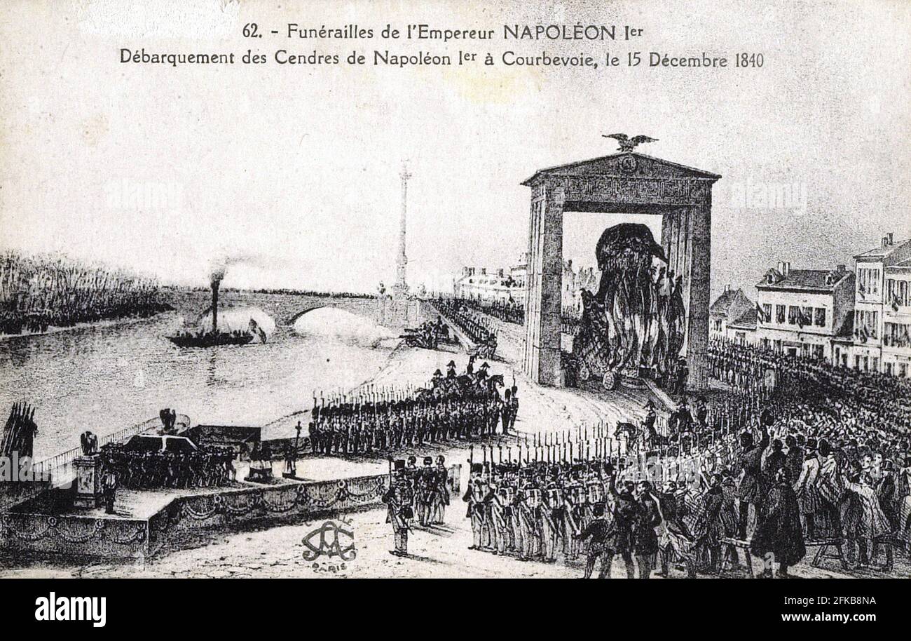 The Funeral of Napoleon I. The unloading of Napoleon I's ashes in ...