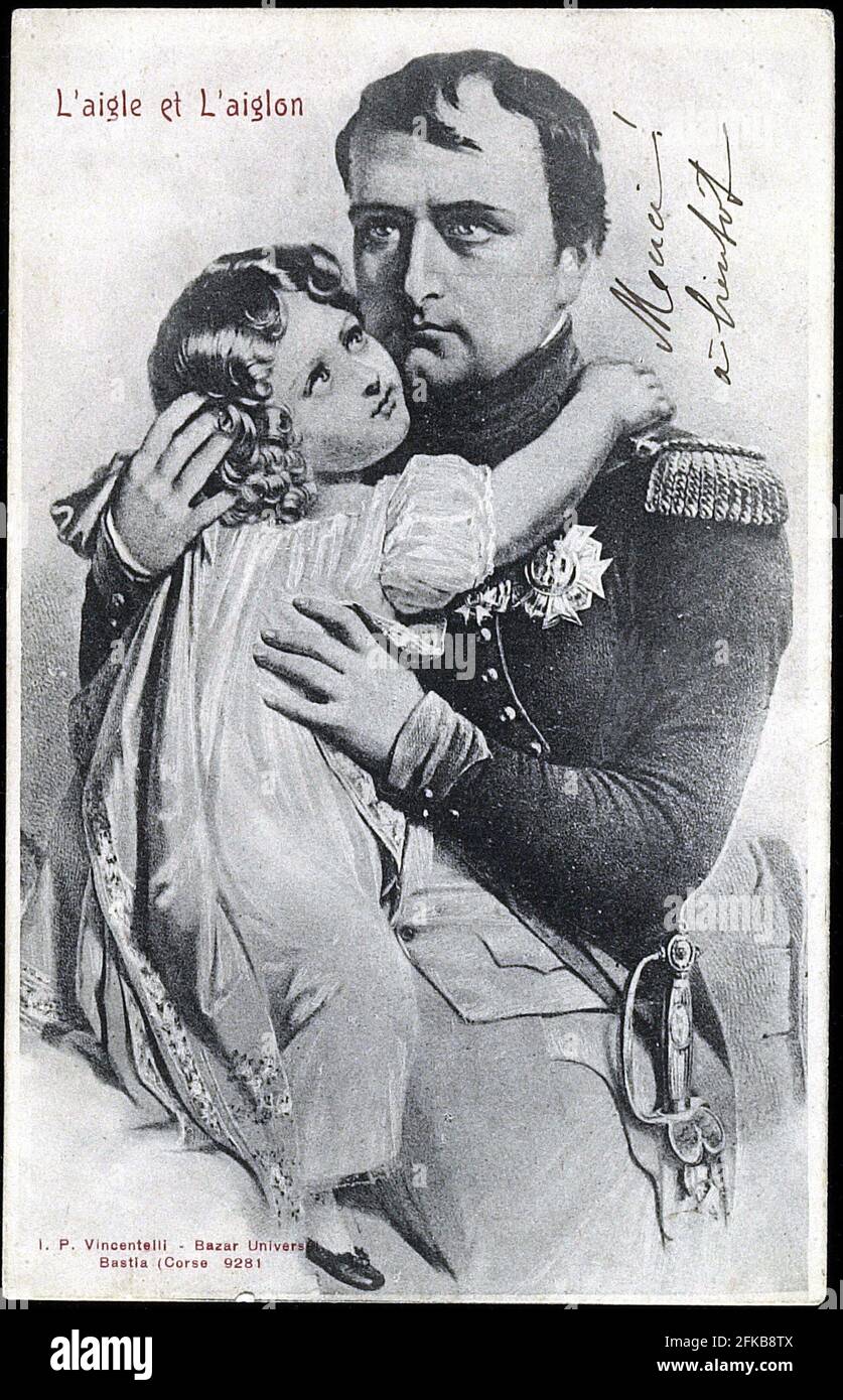 Portrait of Napoleon I and his son François Charles Joseph Paris ...