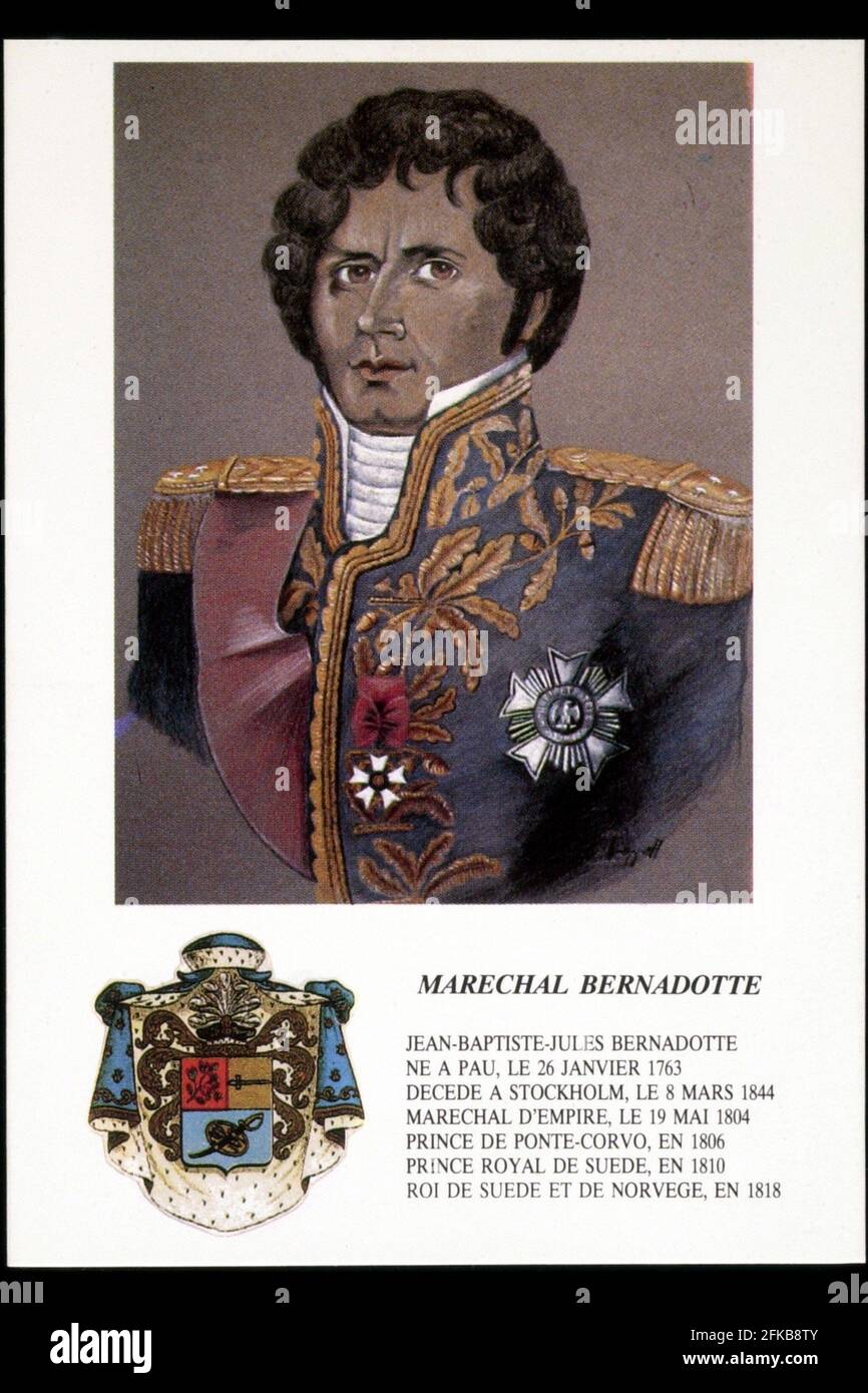 Portrait of Marshal Bernadotte. Paris, Fondation Napoléon Stock Photo ...