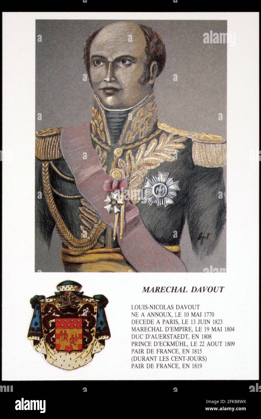 Portrait of Marshal Davout. Paris, Fondation Napoléon Stock Photo - Alamy