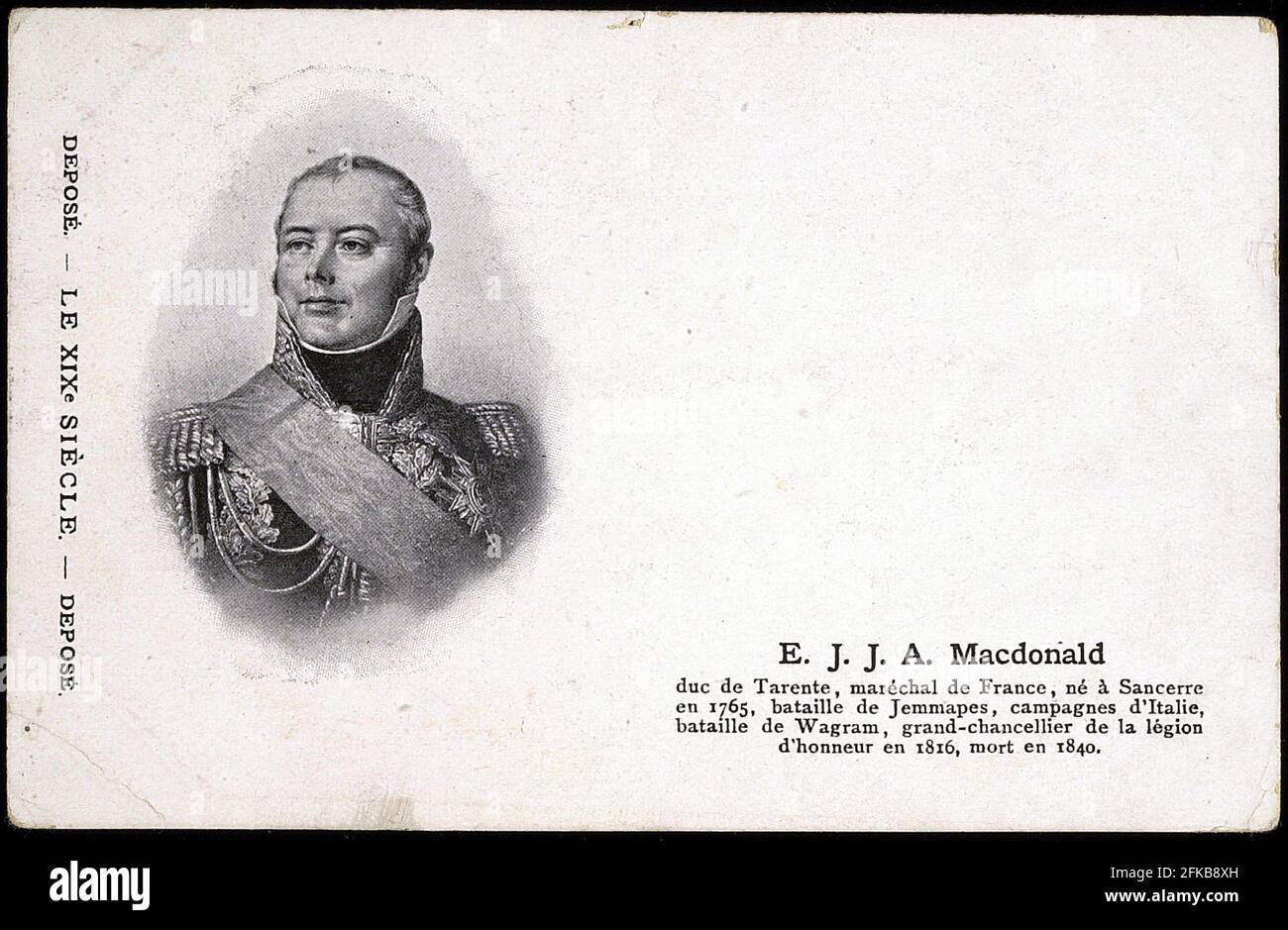 Portrait of Marshal Mac Donald. Paris, Fondation Napoléon Stock Photo ...