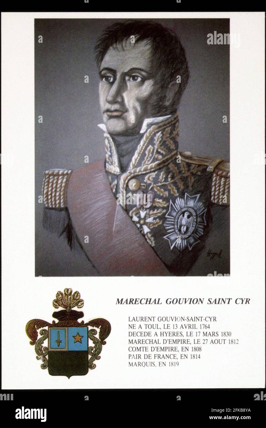 Portrait of Marshal Gouvion Saint-Cyr. Paris, Fondation Napoléon Stock ...