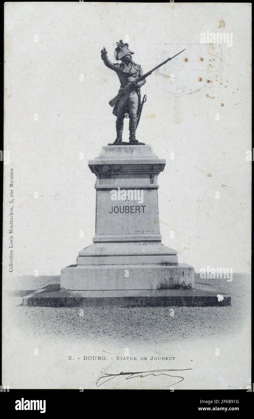 Statue of General Joubert in Bourg. Paris, Fondation Napoléon Stock ...