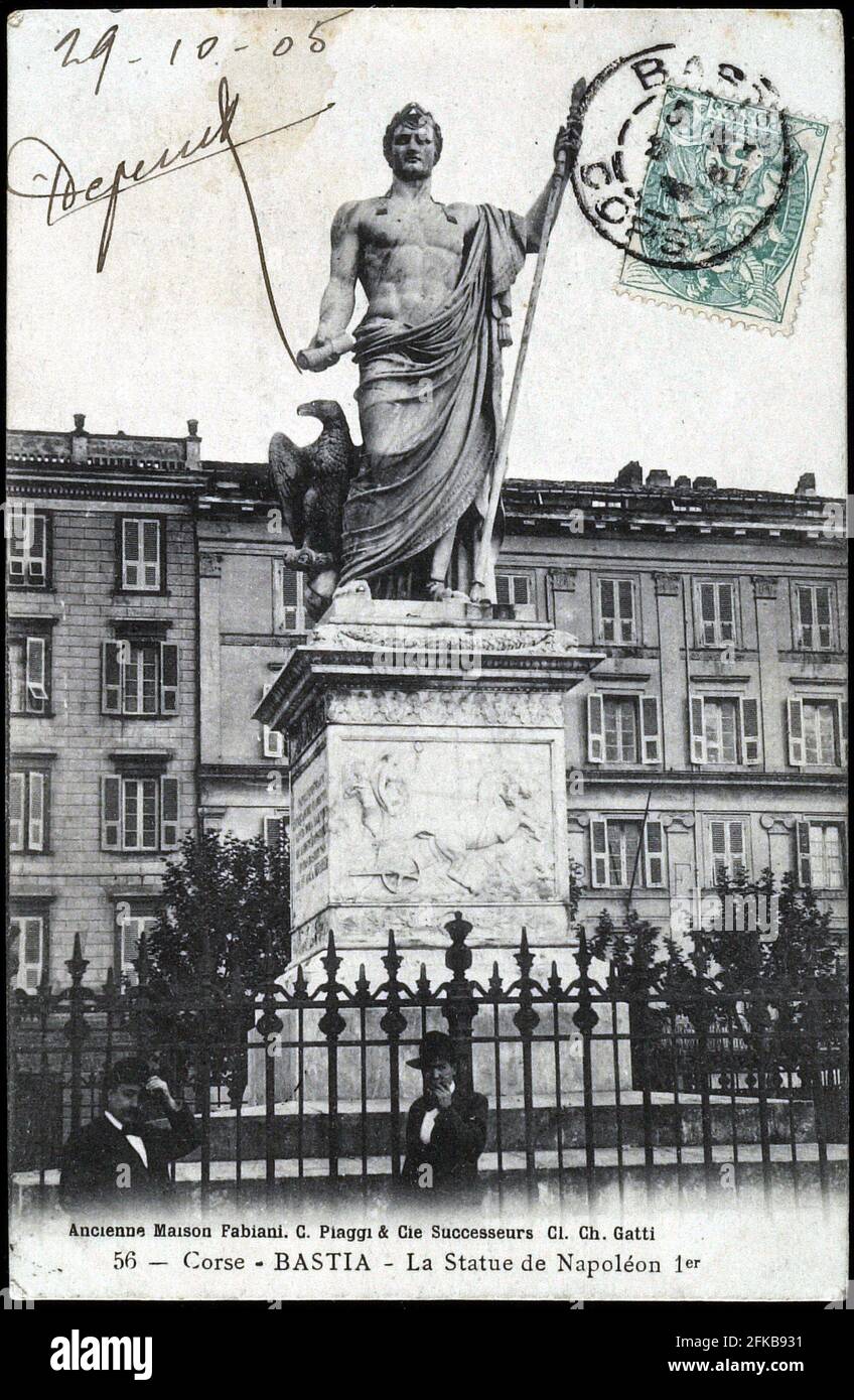 Statue of Napoleon I in Bastia, Corsica. Paris, Fondation Napoléon ...