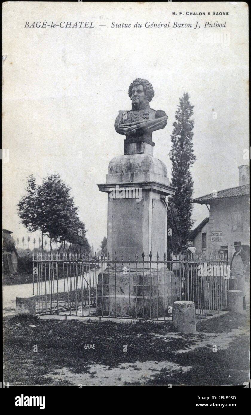 Bust of General Puthod in Bagé-le-Chatel. Paris, Fondation Napoléon ...