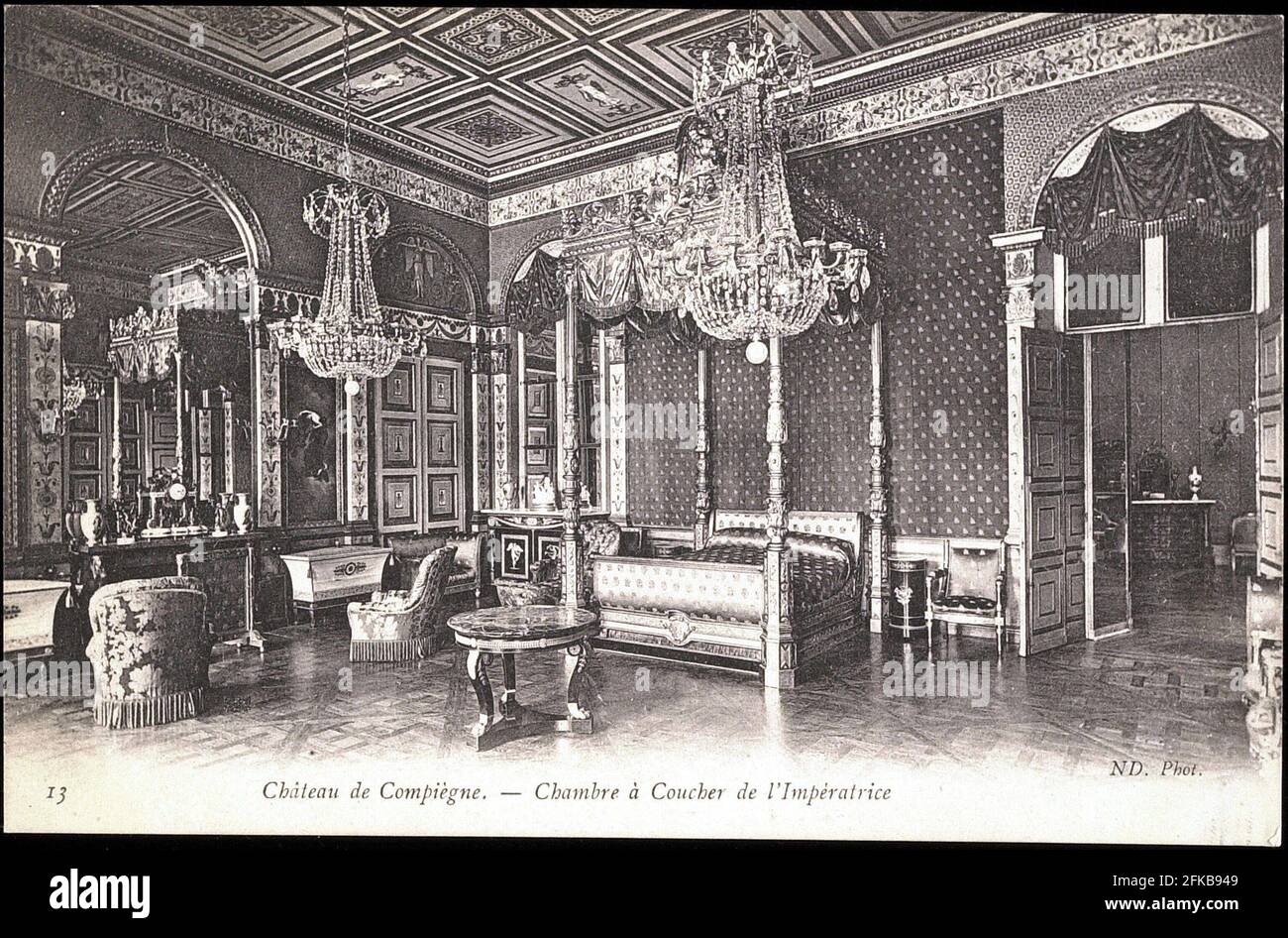 Castle of Compiegne: bedroom of the Empress Josephine. Paris, Fondation ...