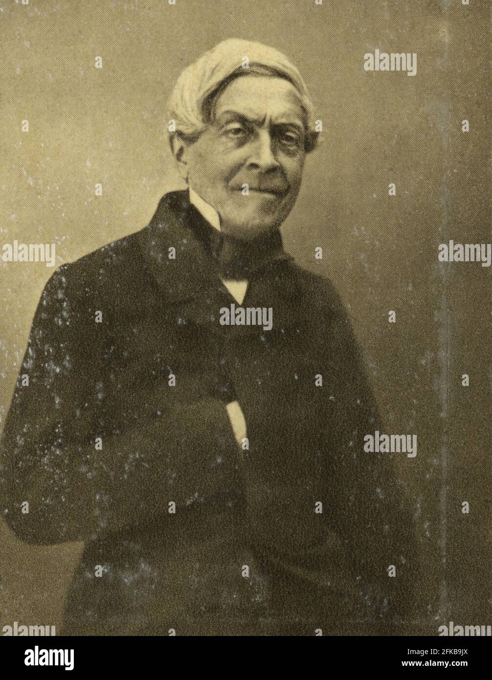 Jules Michelet (1798-1874) French writer and historian. Photograph from ...