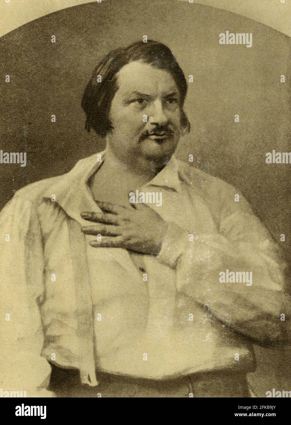 Vintage portrait of honore de balzac hi-res stock photography and ...