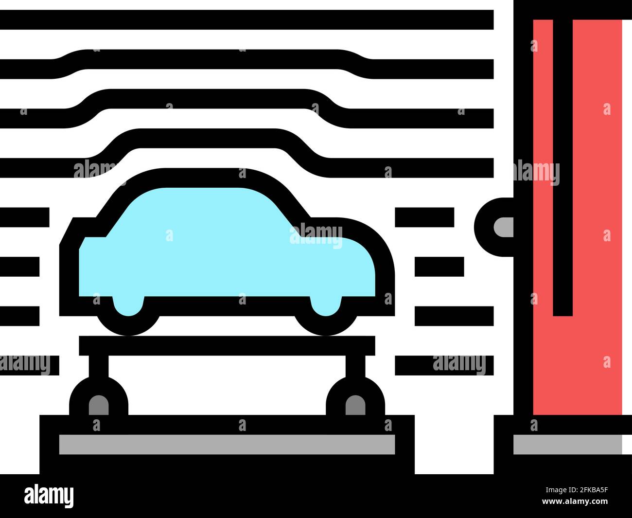 wind tunnel car color icon vector illustration Stock Vector Image & Art ...