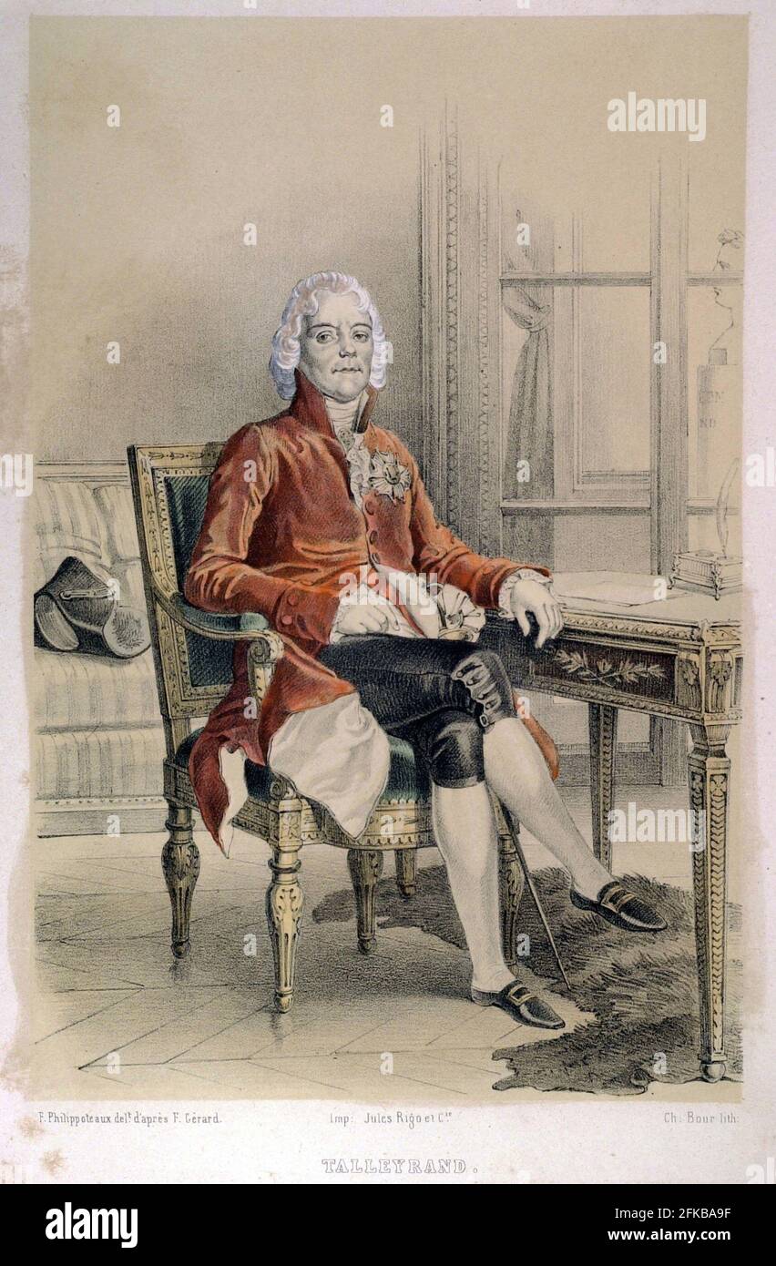 Prince Charles-Maurice Talleyrand-Périgord. 1792-1838. Bishop of Autun ...