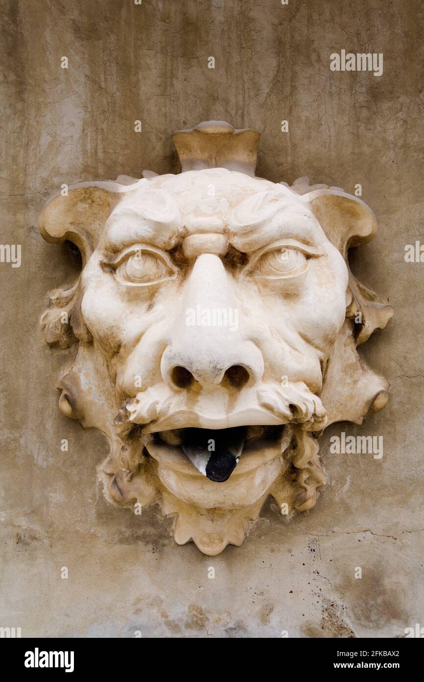 Lion head, gargoyle, Austria Stock Photo - Alamy
