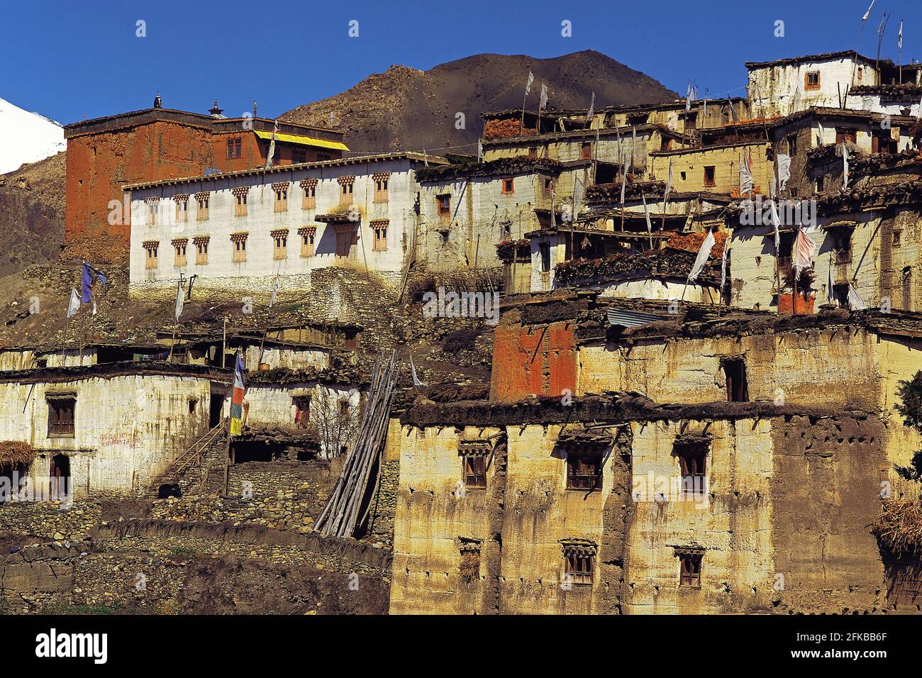 hilltop Tibetan-style fortress village of Jharkot , Nepal, Mustang ...