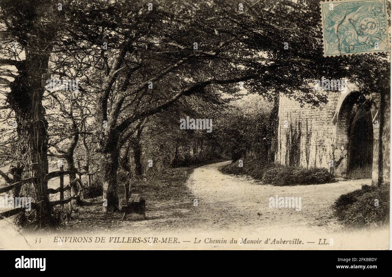 AUBERVILLE. French department: 14 - Calvados Postcard End of 19th ...