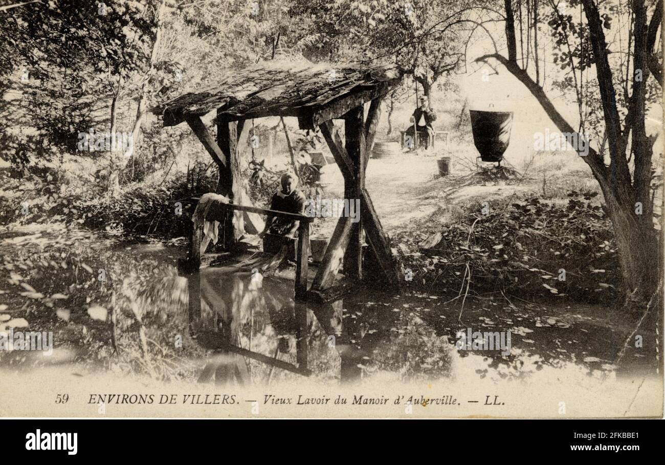 AUBERVILLE. French department: 14 - Calvados Postcard End of 19th ...