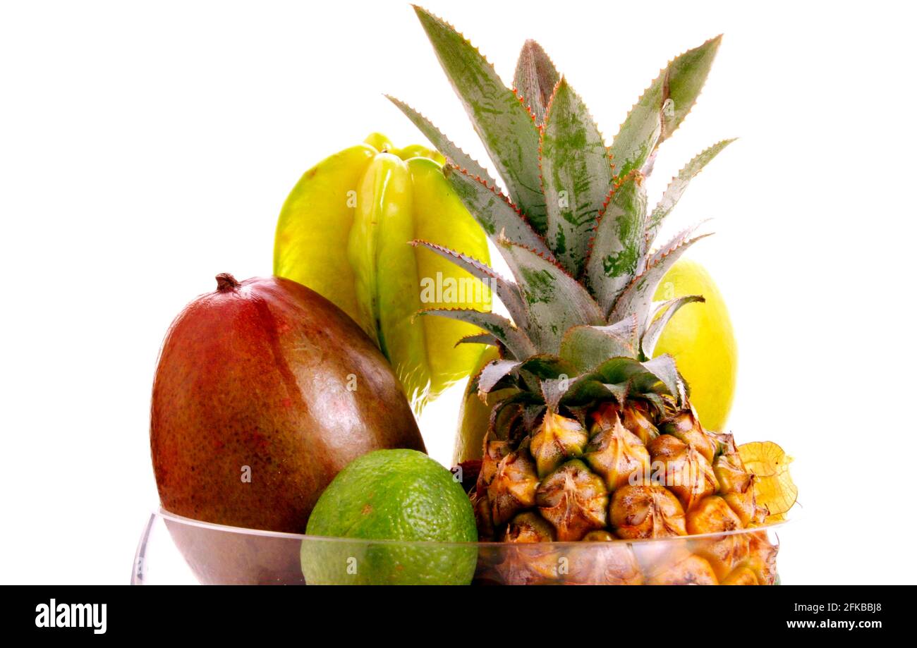 Tropical fruits glass hi-res stock photography and images - Alamy
