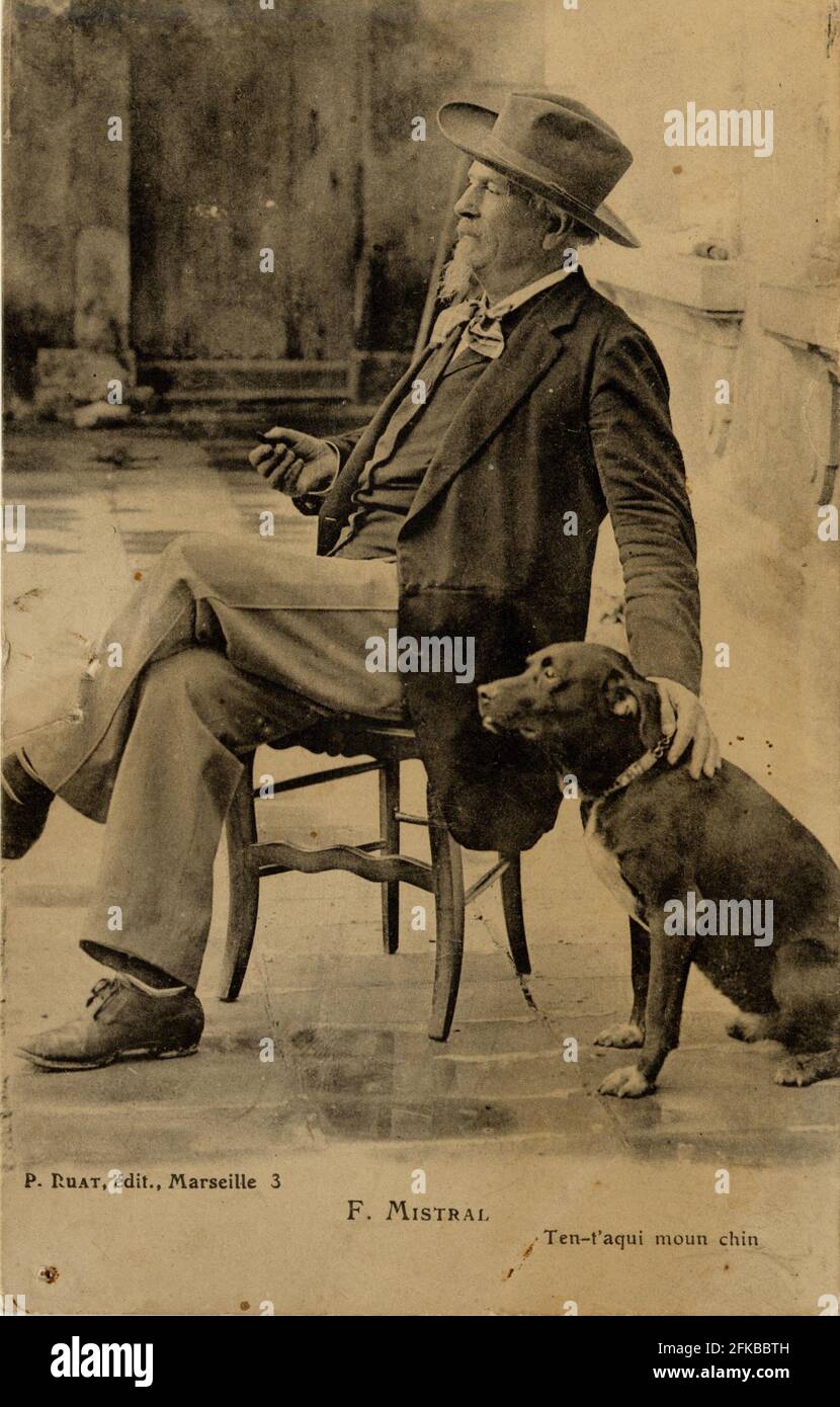 Frédéric Mistral (1830-1914), French author. Nobel Prize in Literature ...