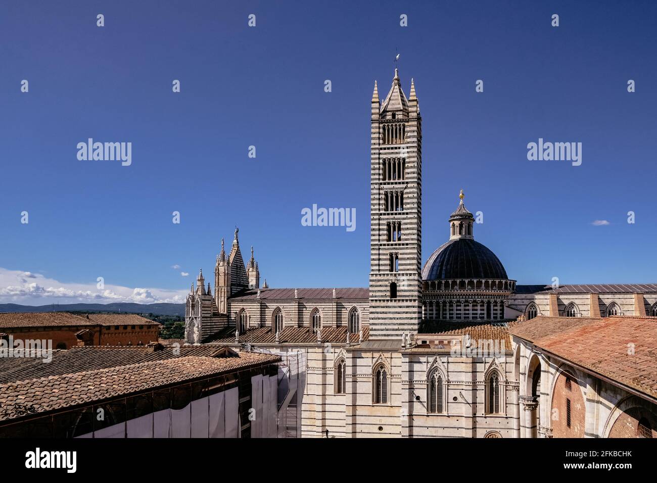 Aerial View of Duomo di Siena from Facciatone - Siena, Tuscany, Italy ...