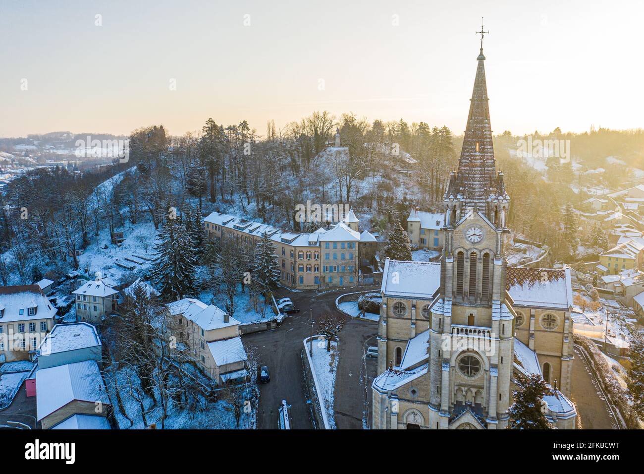 Drone shot small town streets hi-res stock photography and images - Alamy