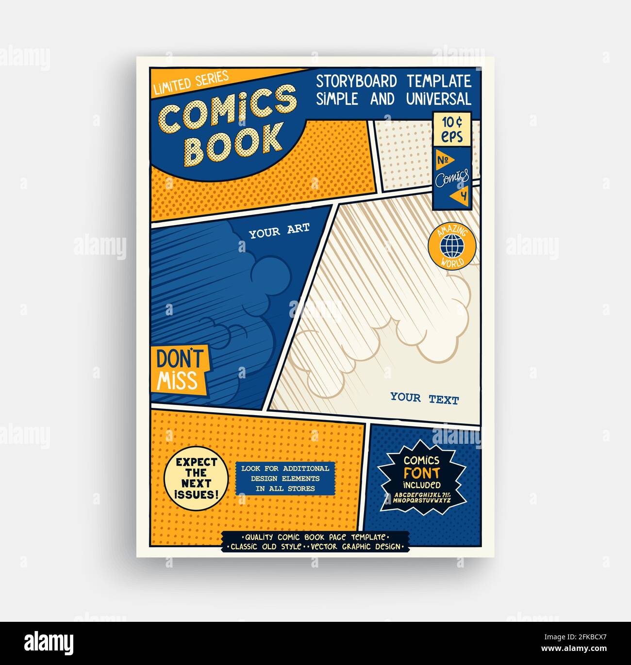 Comic book cover image Stock Vector Images - Alamy